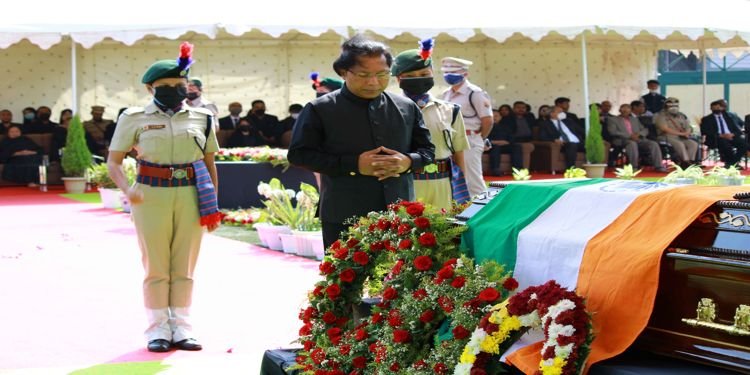 Former CM J D Rymbai laid to rest with full state honours , top leaders ...